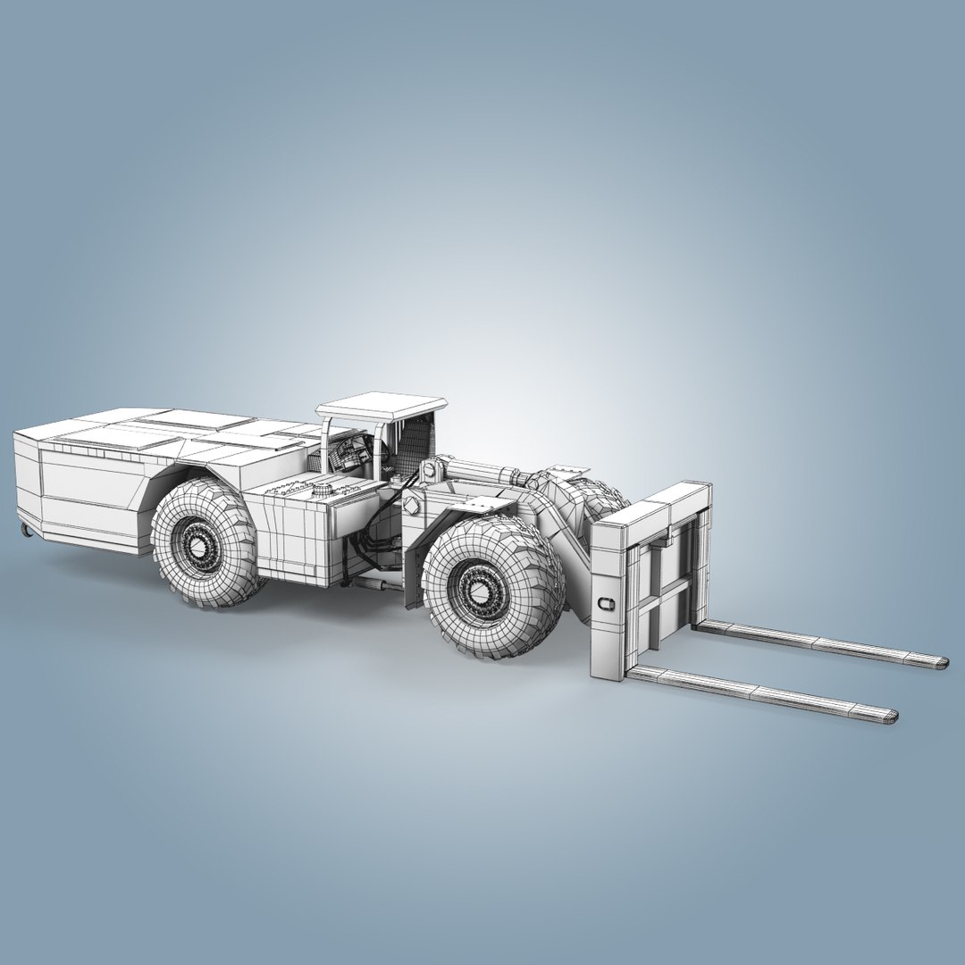 3d model underground machines set