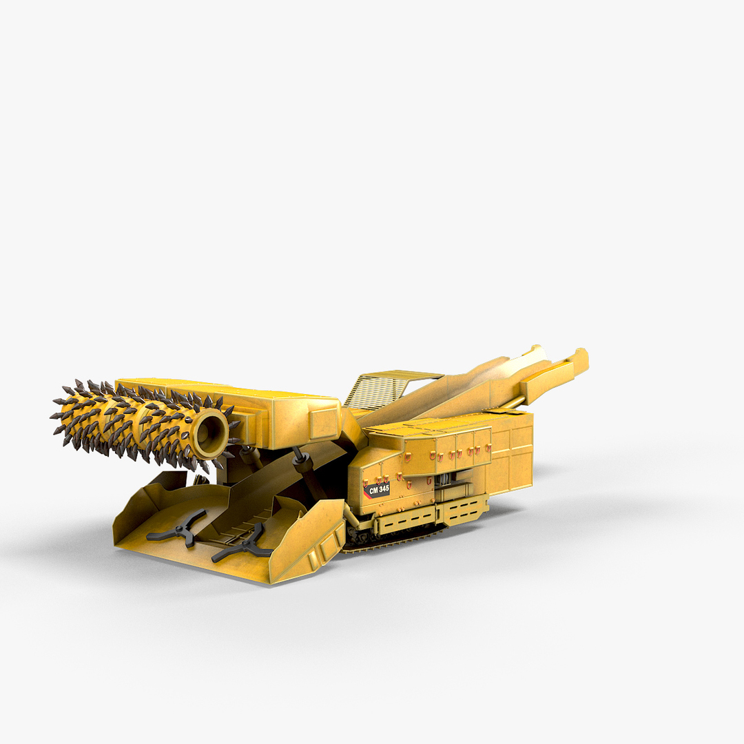 3d model underground machines set