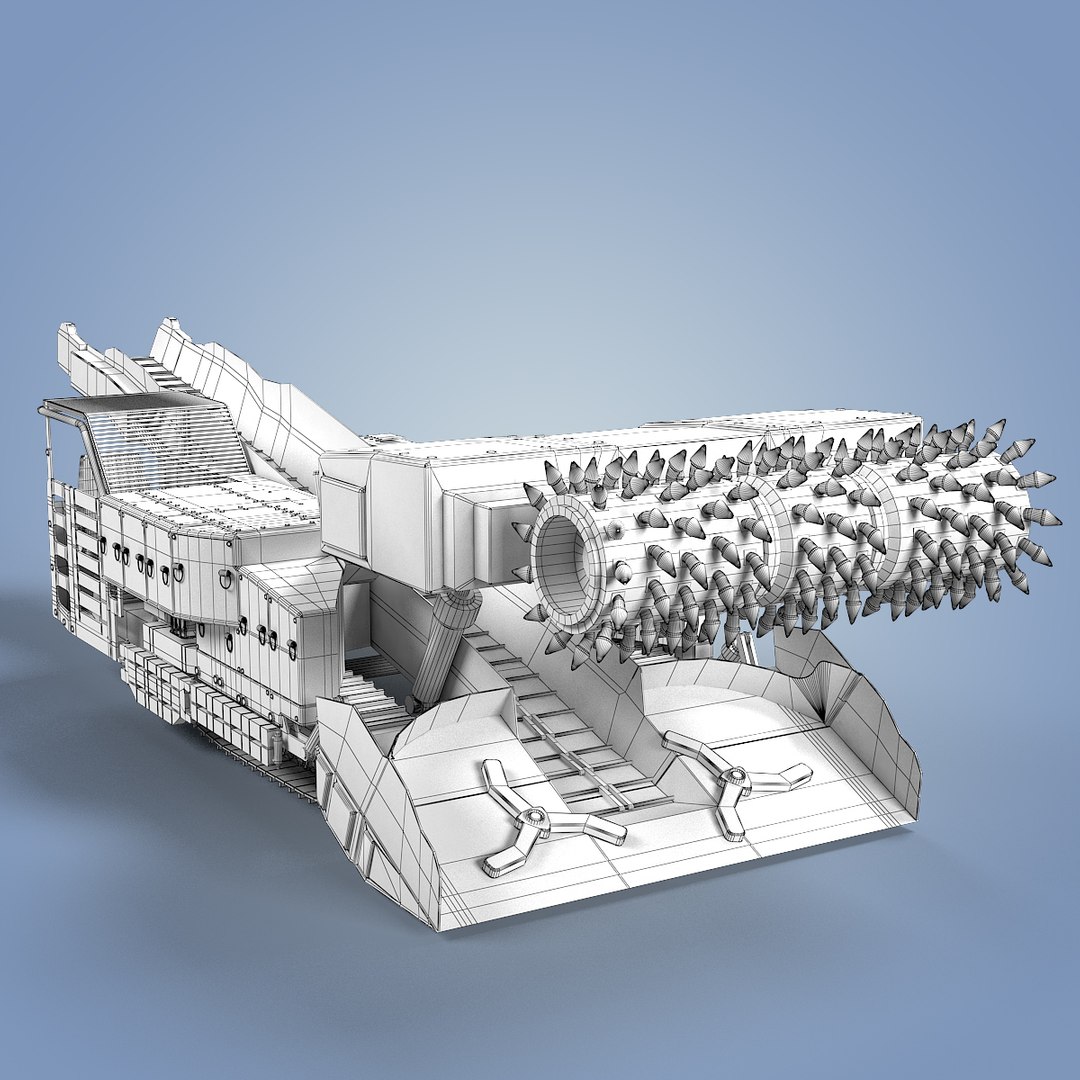 3d model underground machines set