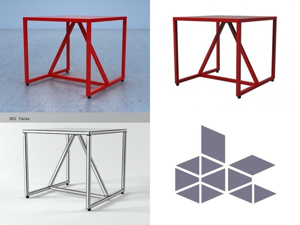 Strut table 3D - TurboSquid 1185093