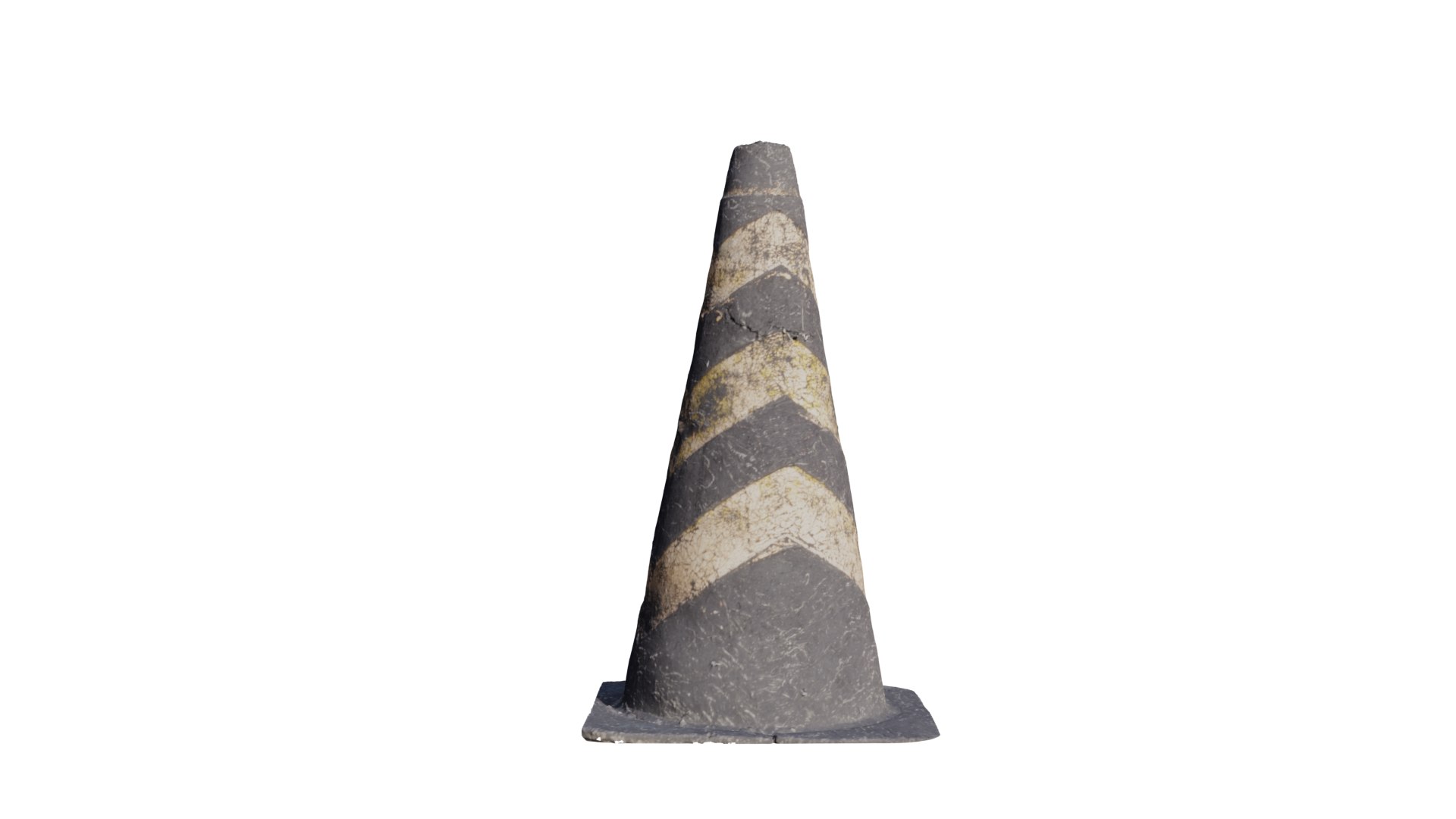 3D Old Safety Cone Color Cone Model - TurboSquid 1848526