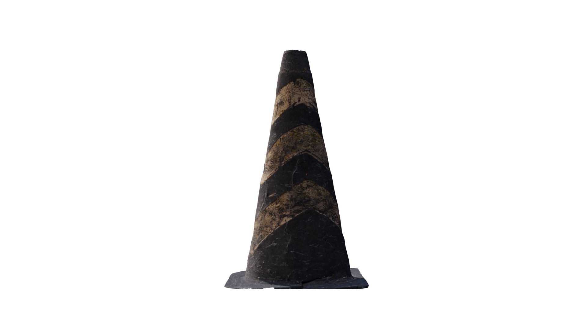 3D Old Safety Cone Color Cone Model - TurboSquid 1848526
