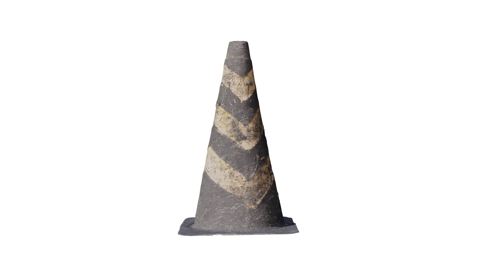 3D Old Safety Cone Color Cone Model - TurboSquid 1848526