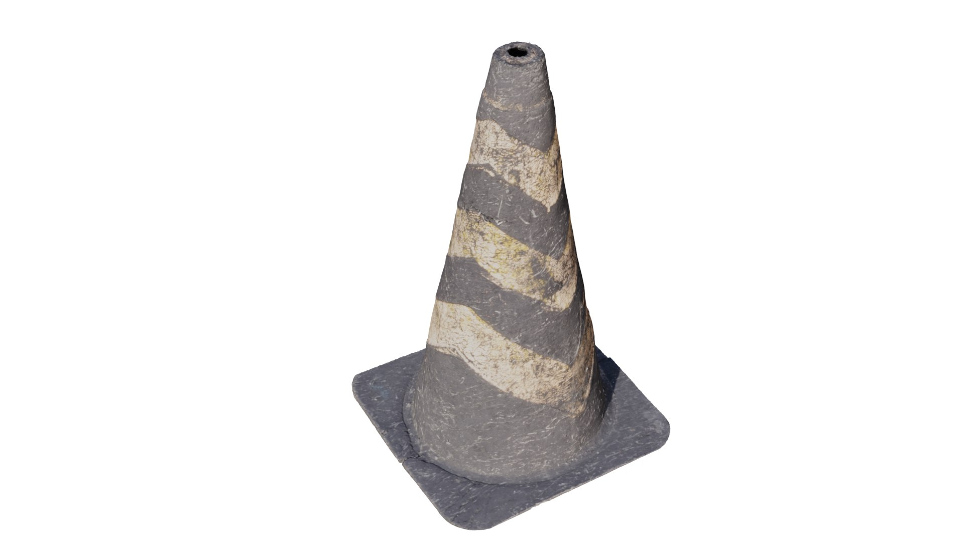3D Old Safety Cone Color Cone Model - TurboSquid 1848526