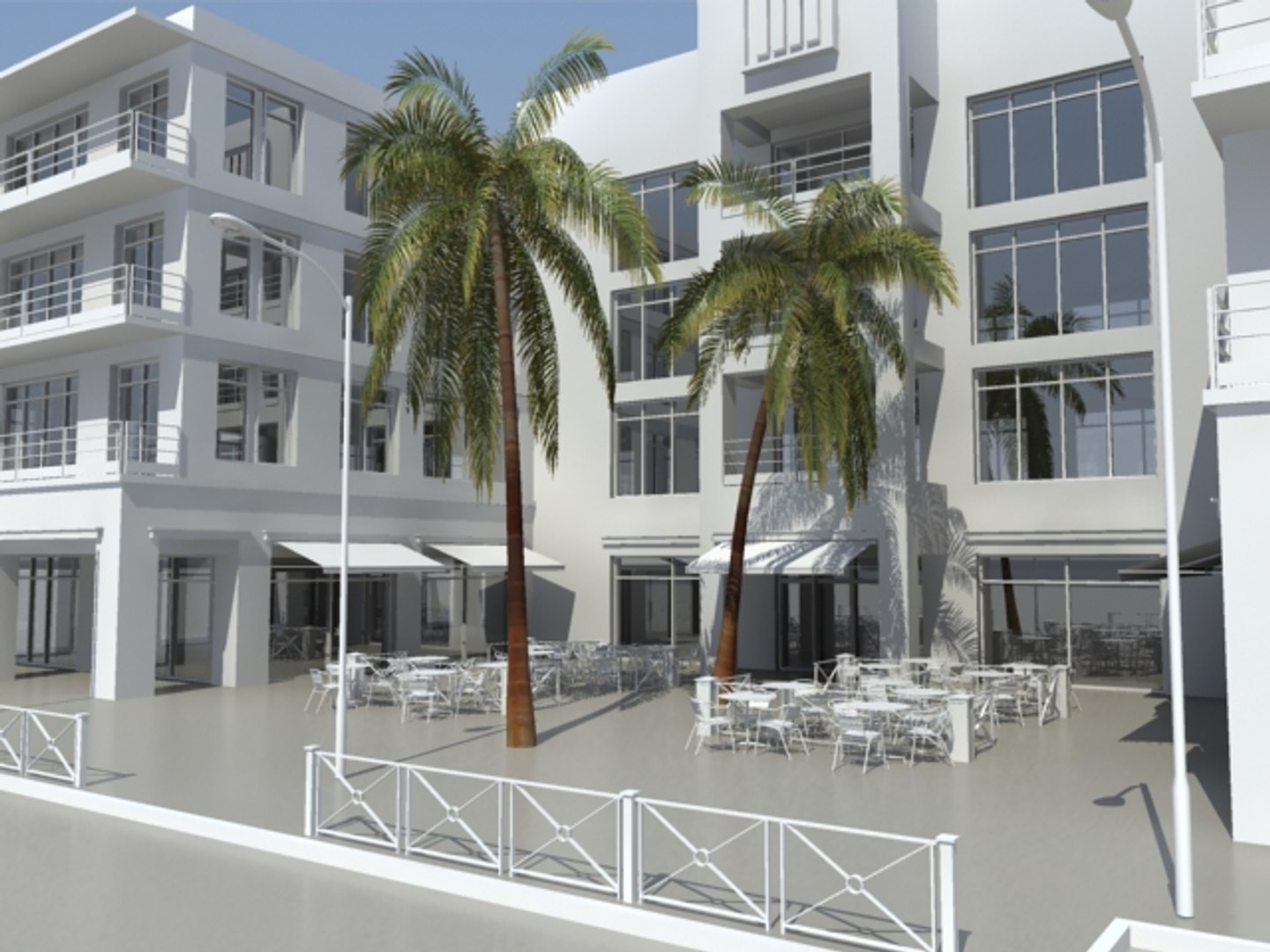 3d Model City Block Commercial Building Office