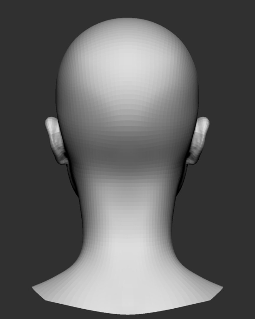 Obj Female Head Base Mesh