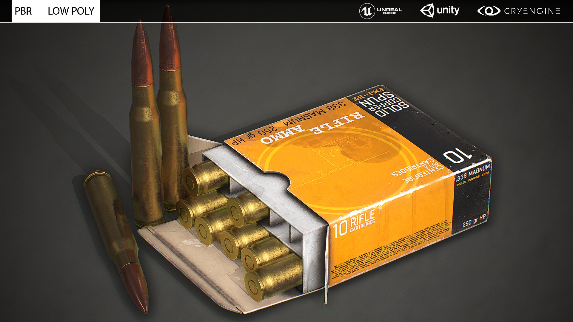 Realistic Sniper Ammo Pack - PBR Game Ready 3D - TurboSquid 1767669
