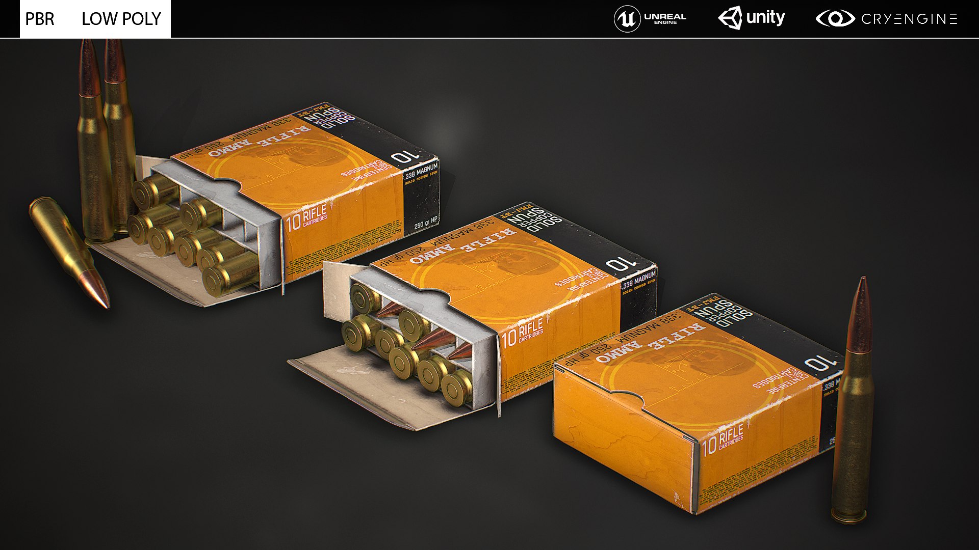 Realistic Sniper Ammo Pack - PBR Game Ready 3D - TurboSquid 1767669