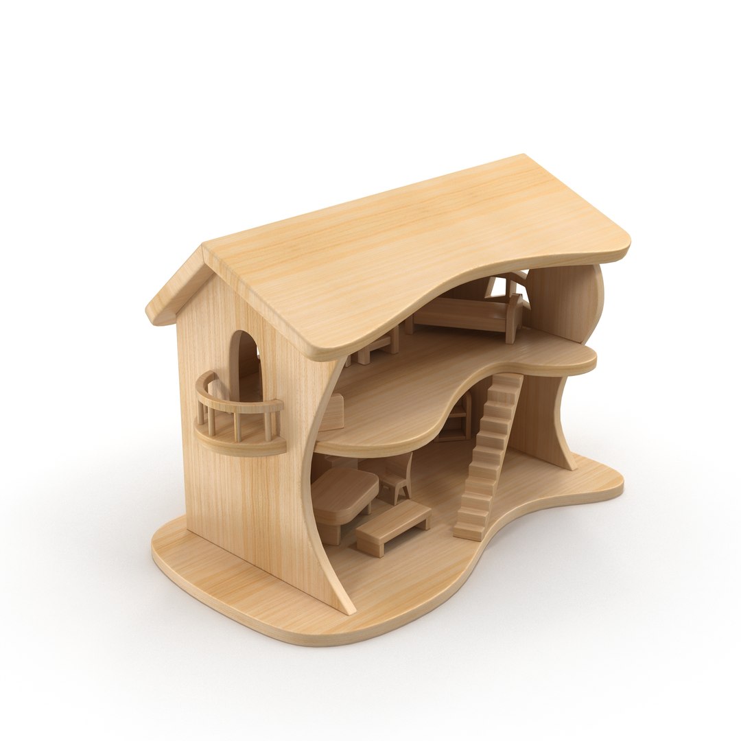 3D Wooden Toy House - TurboSquid 1188814