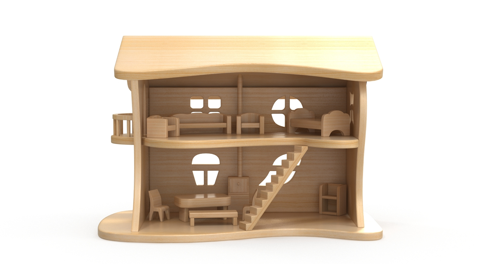 3D Wooden Toy House - TurboSquid 1188814