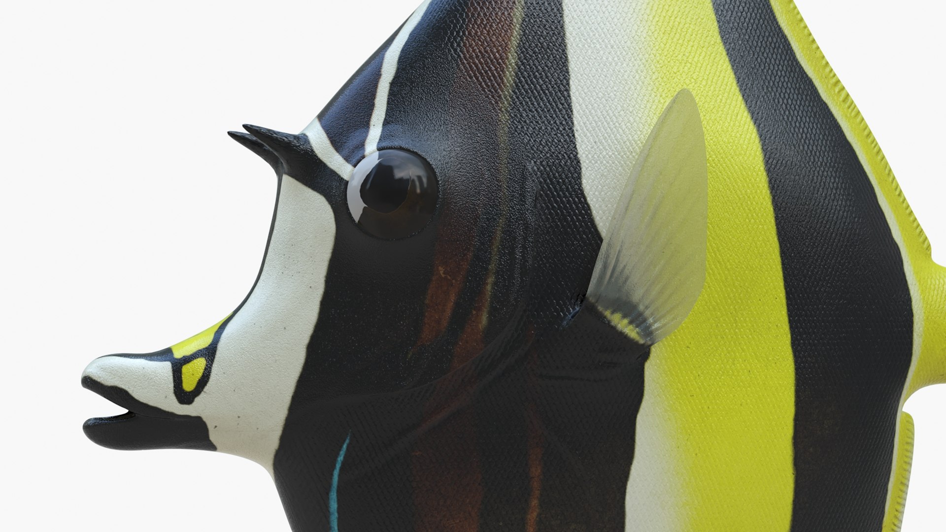 Moorish Idol Tropical Fish Rigged For Maya 3D - TurboSquid 2377670