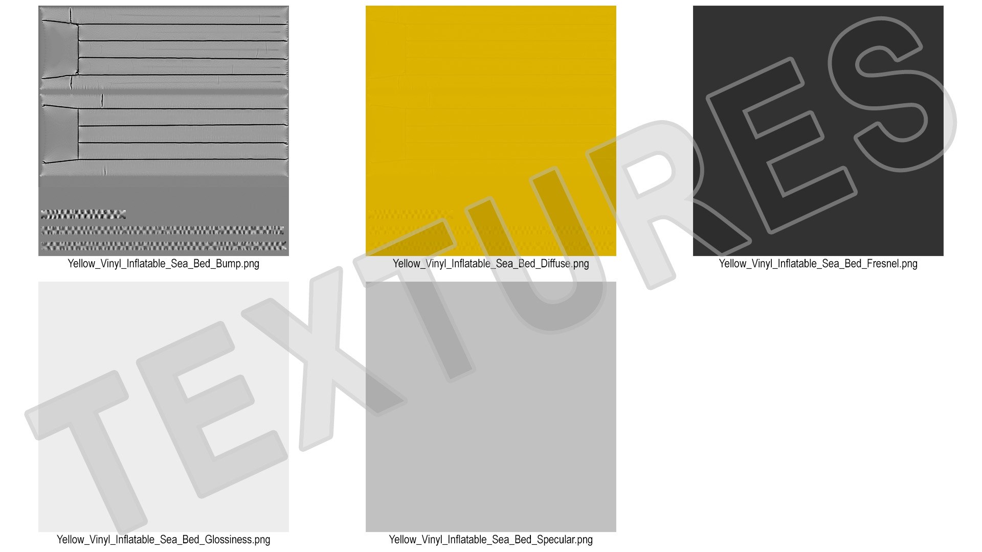 Yellow Vinyl Inflatable Sea Bed 3D model - TurboSquid 2146862