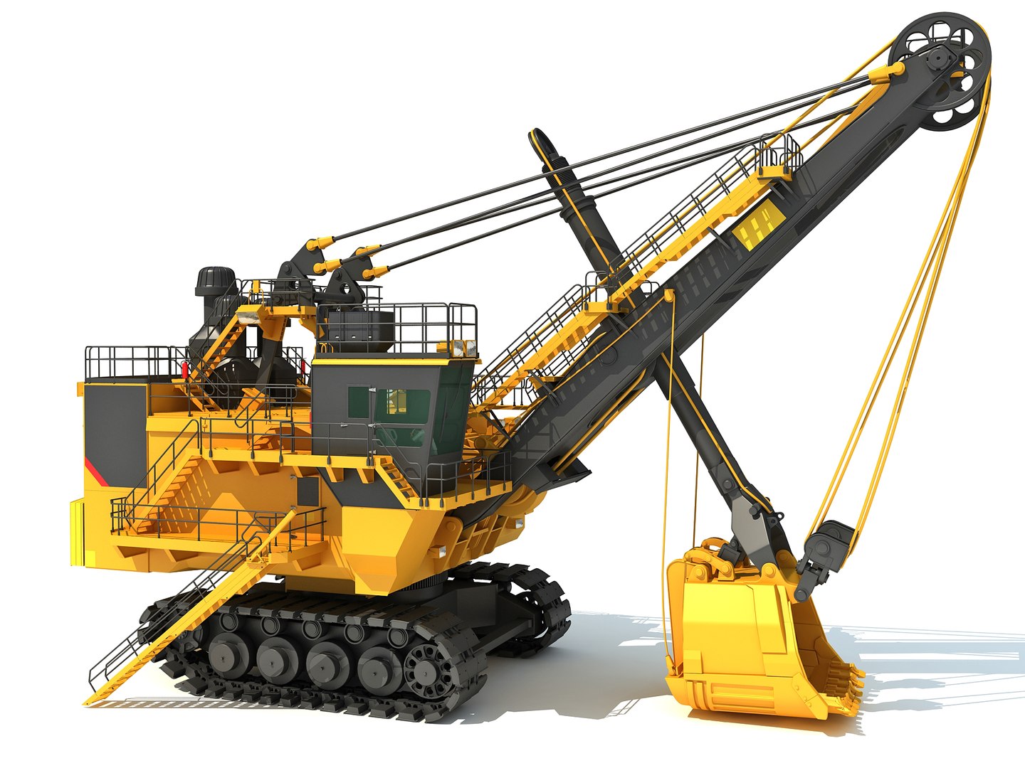 3D Electric Rope Shovel Model TurboSquid 1222857