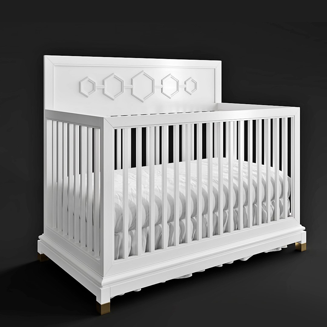 3D jonathan deluxe convertible crib model - TurboSquid 1221167