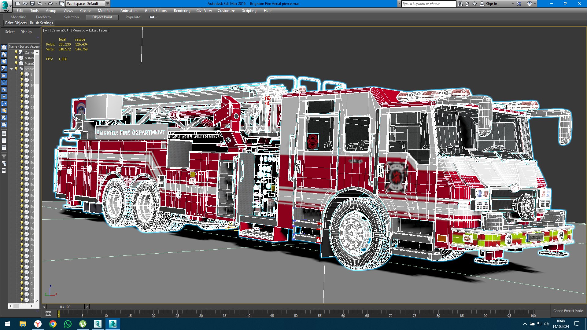 Brighton Fire Aerial Pierce 1 3D Model - TurboSquid 2335626