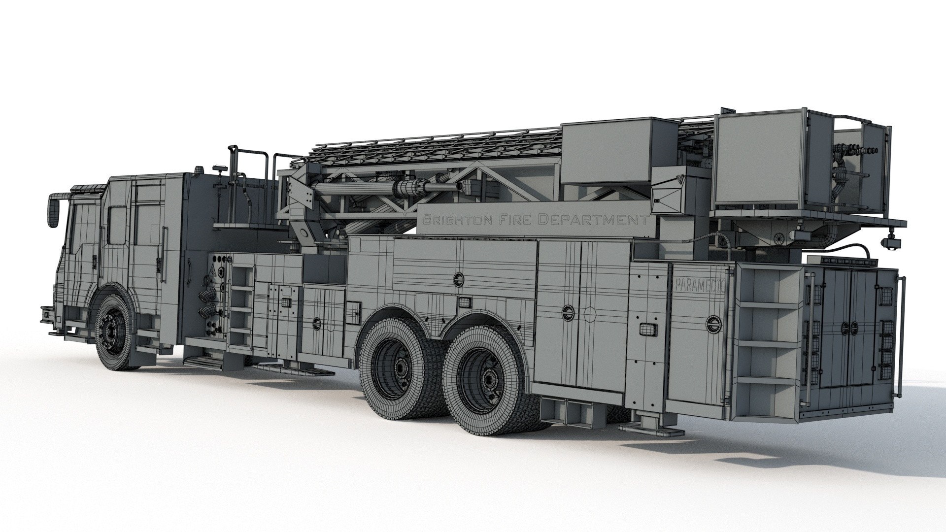 Brighton Fire Aerial Pierce 1 3D Model - TurboSquid 2335626