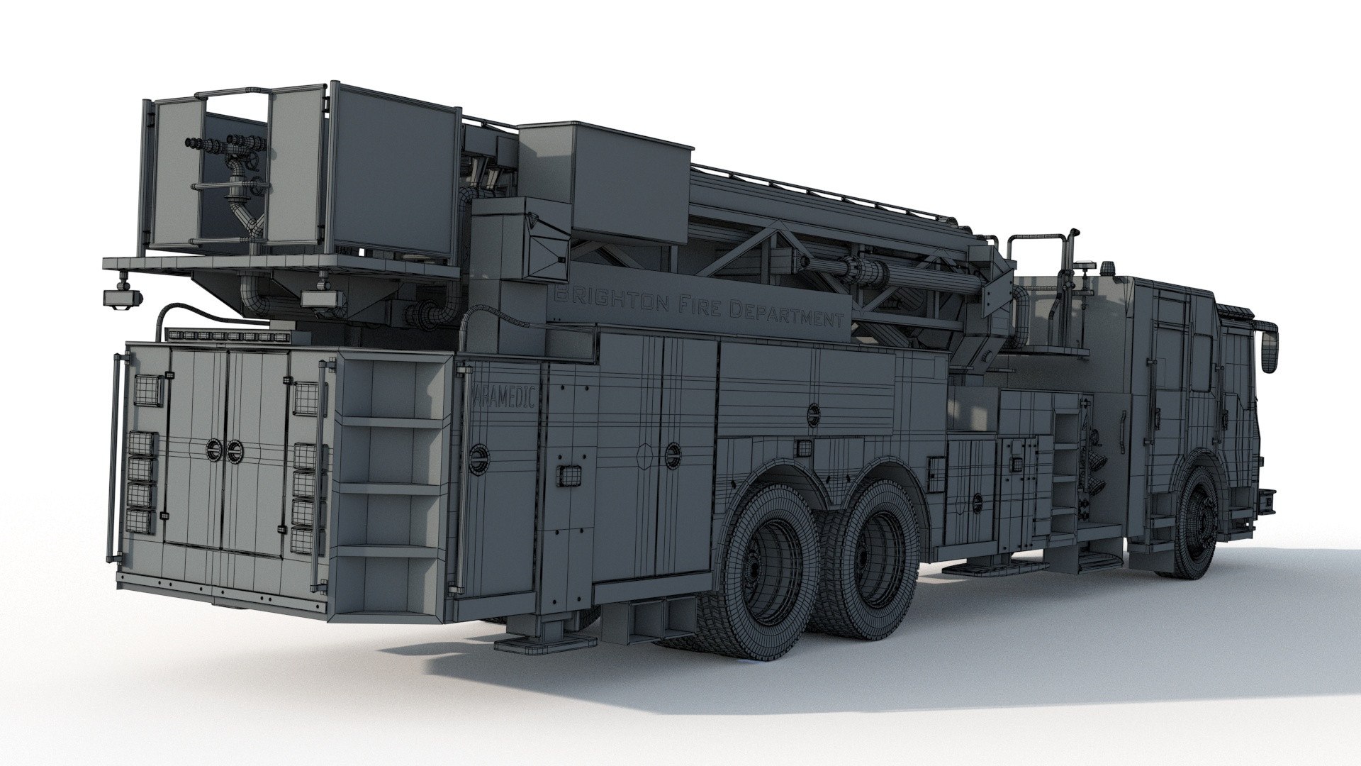 Brighton Fire Aerial Pierce 1 3D Model - TurboSquid 2335626