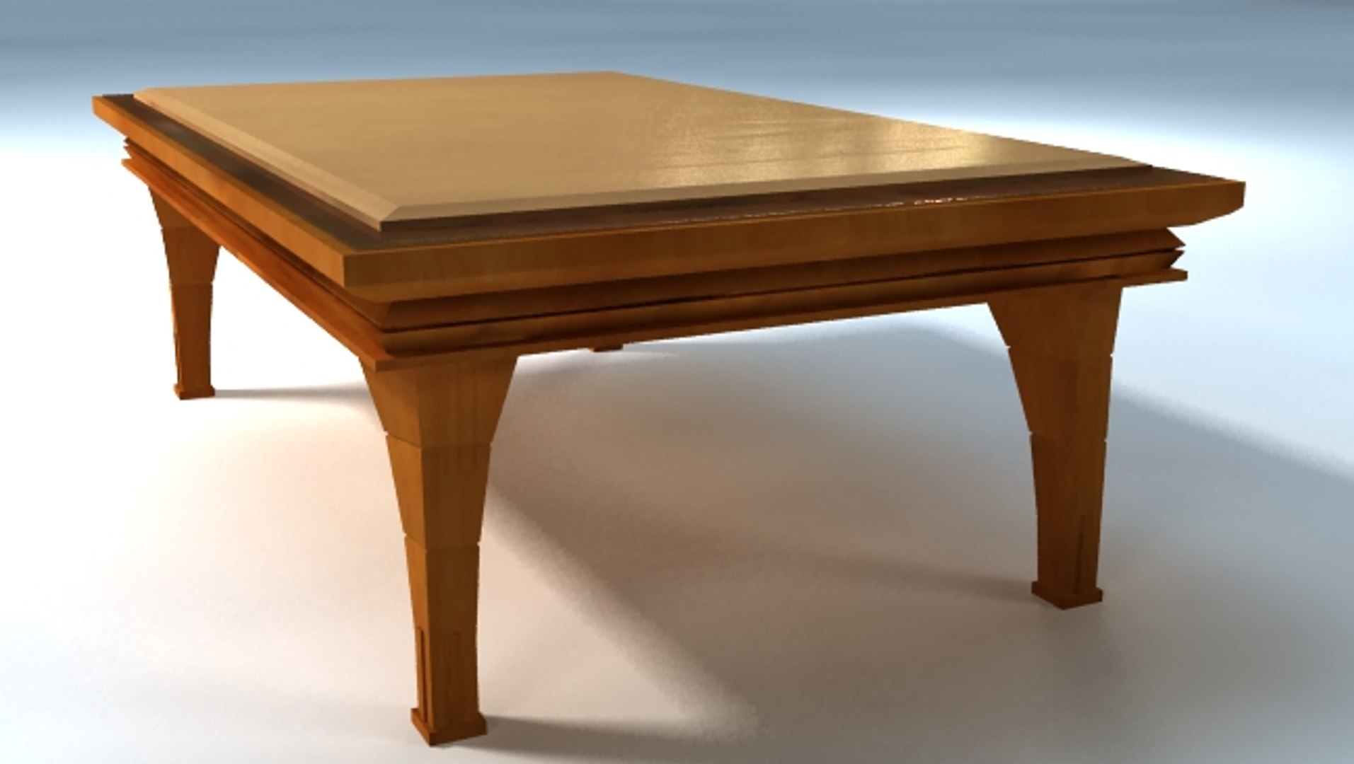 Free Wood Table 3d Model