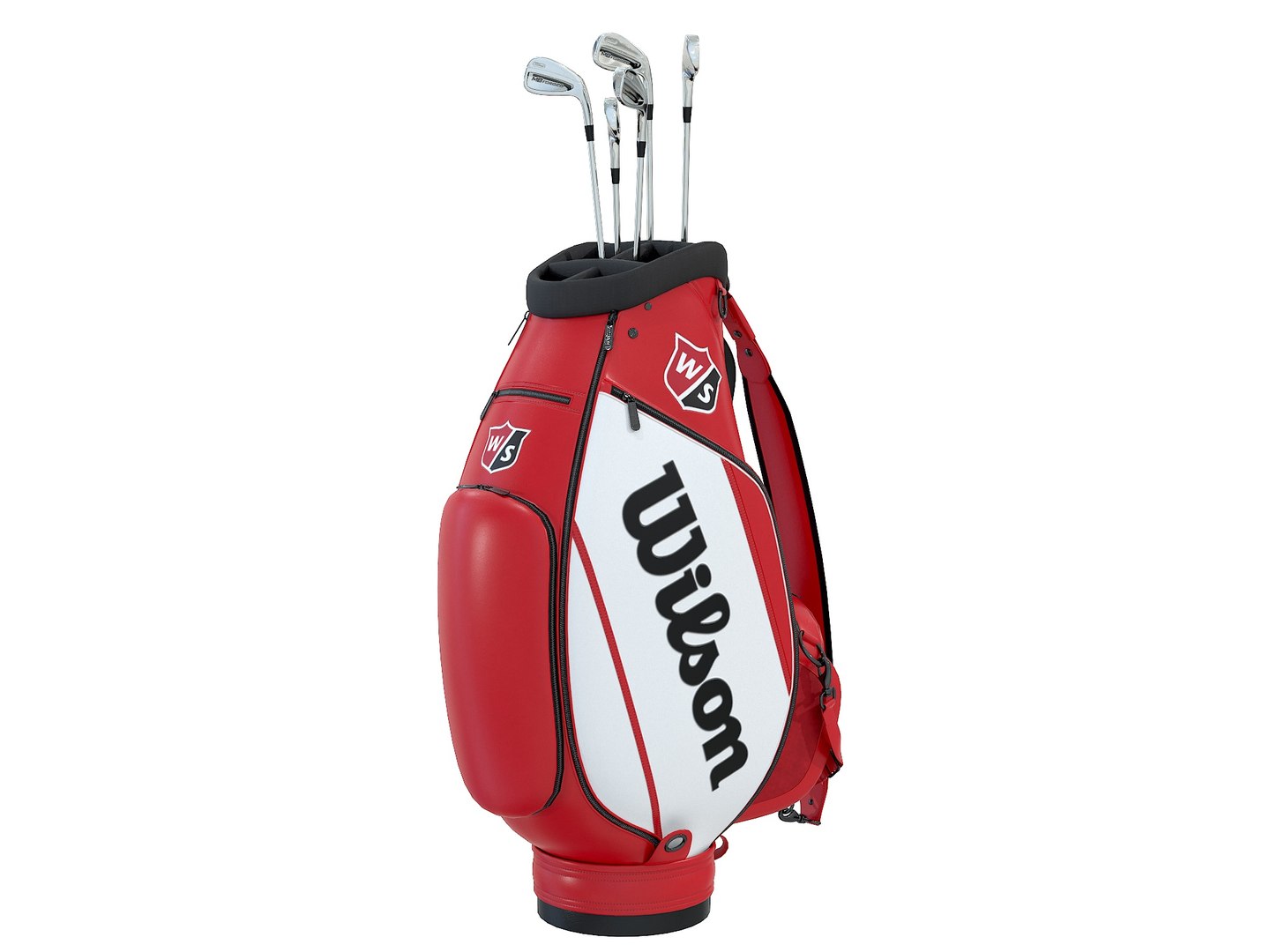 3D Wilson Golf Bag Red - TurboSquid 1987435