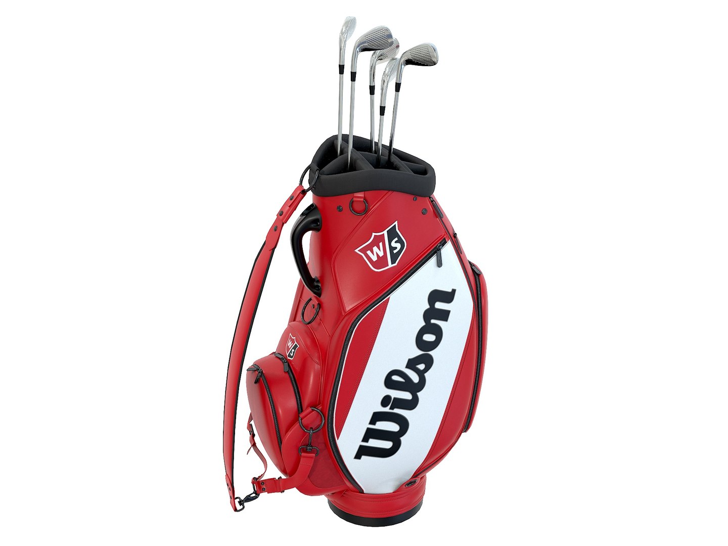 3D Wilson Golf Bag Red - TurboSquid 1987435