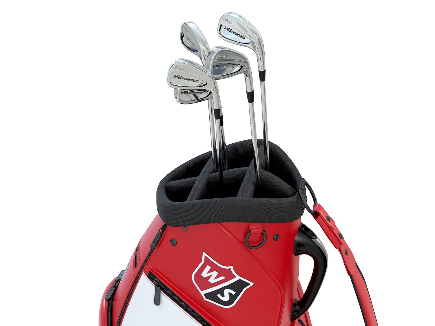 3D Wilson Golf Bag Red - TurboSquid 1987435