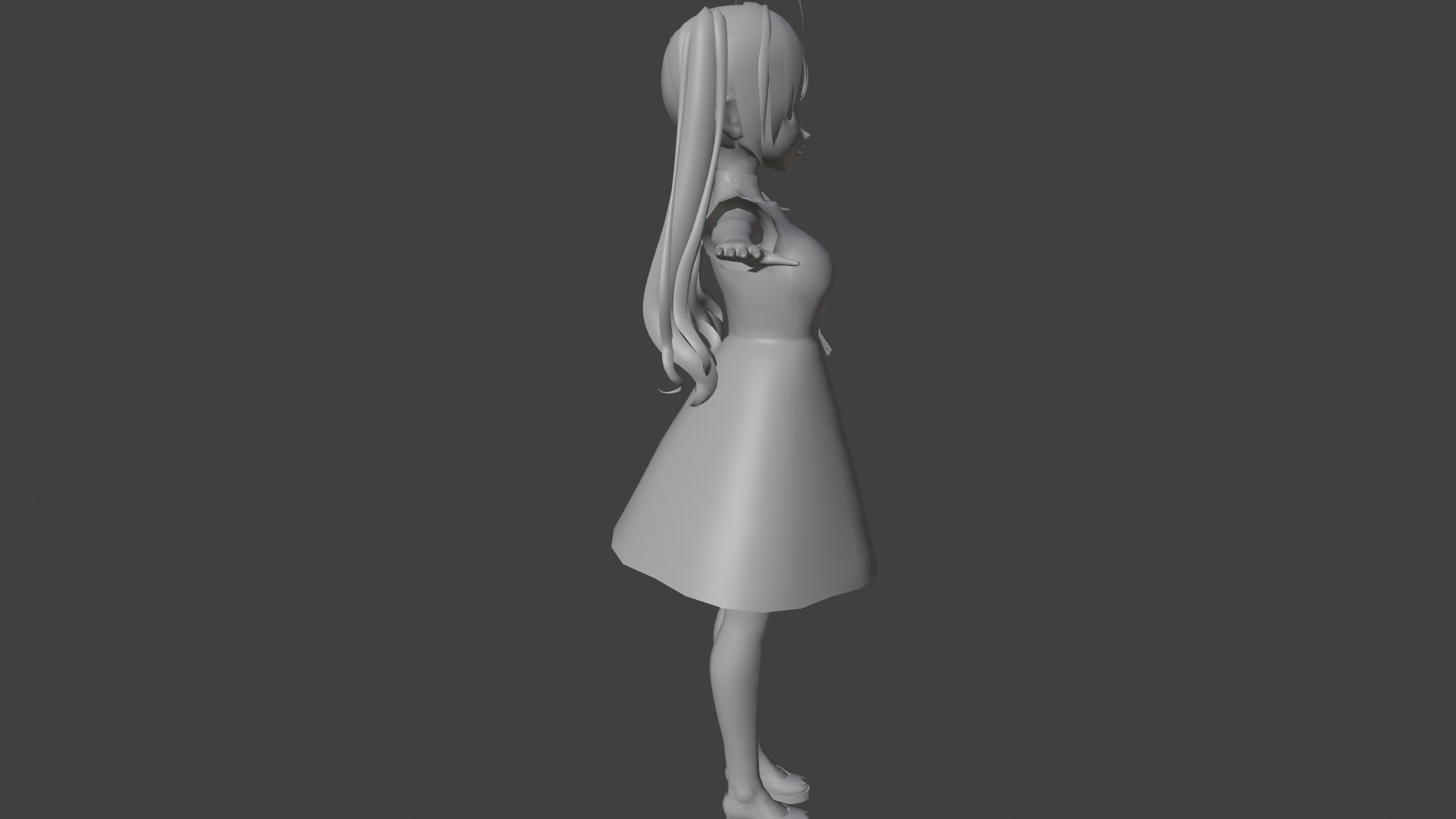 3D Game Ready Low Poly Anime Character Girl 6 - TurboSquid 1907331