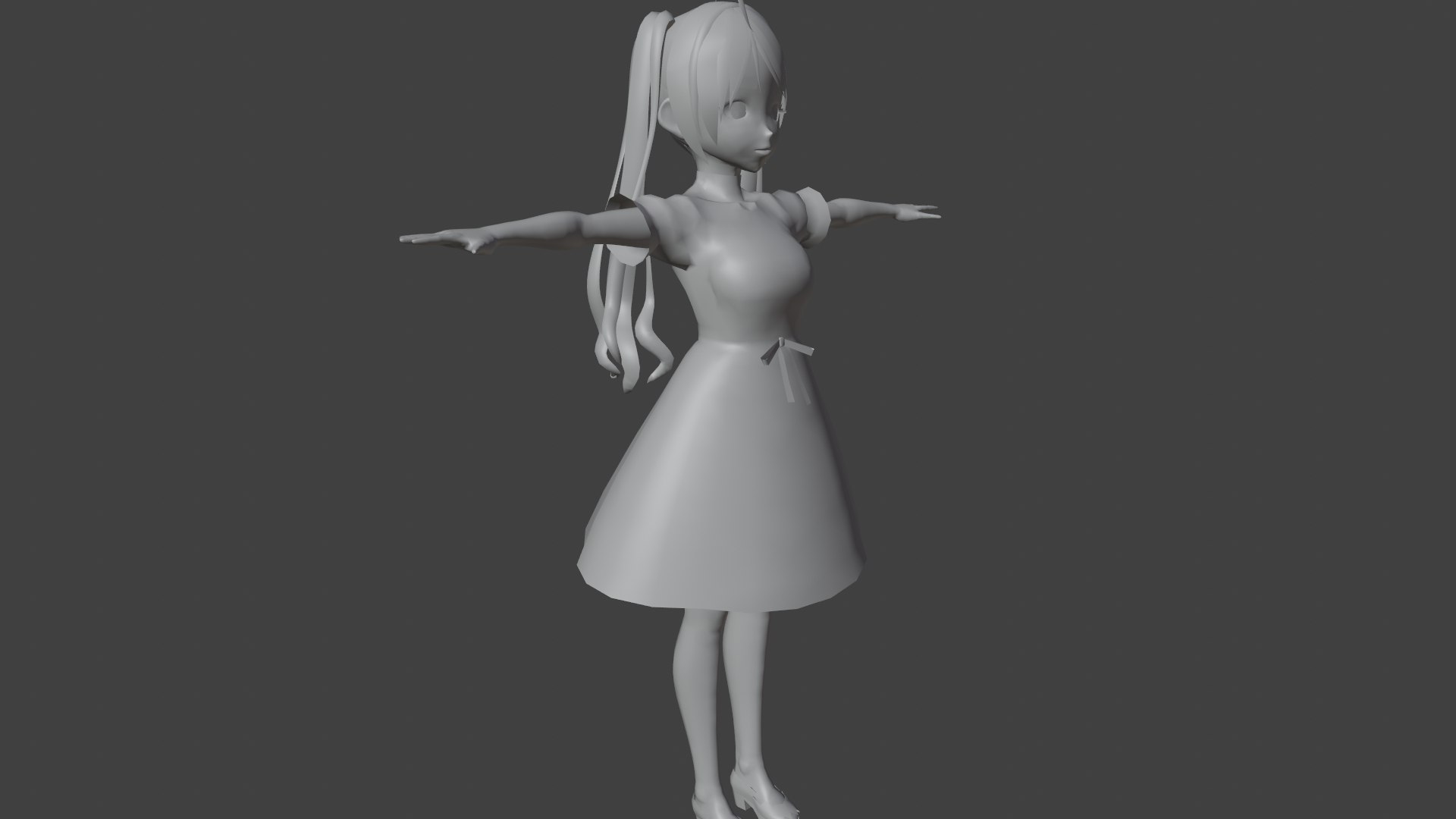 3D Game Ready Low Poly Anime Character Girl 6 - TurboSquid 1907331