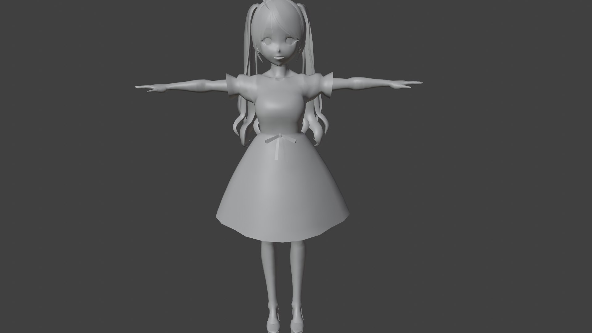 3D Game Ready Low Poly Anime Character Girl 6 - TurboSquid 1907331