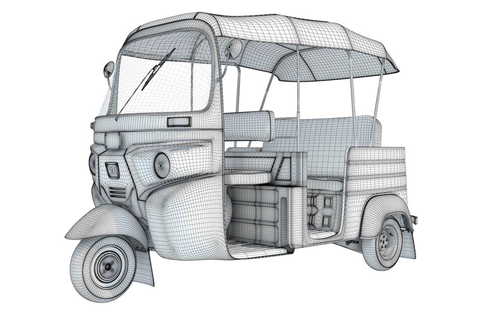 3D auto rickshaw model - TurboSquid 1455233