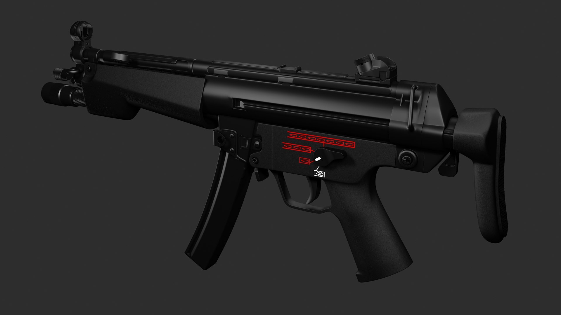 3d H K Mp5 Model