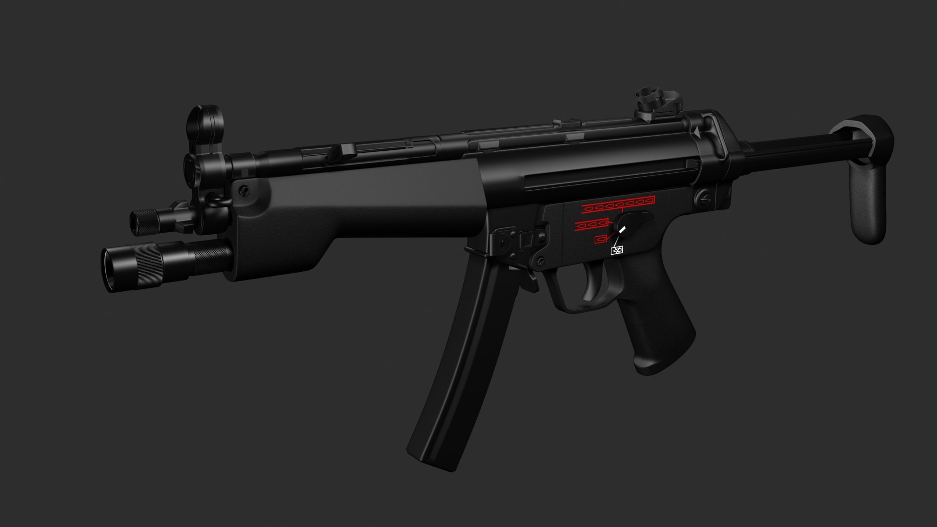 3d H K Mp5 Model