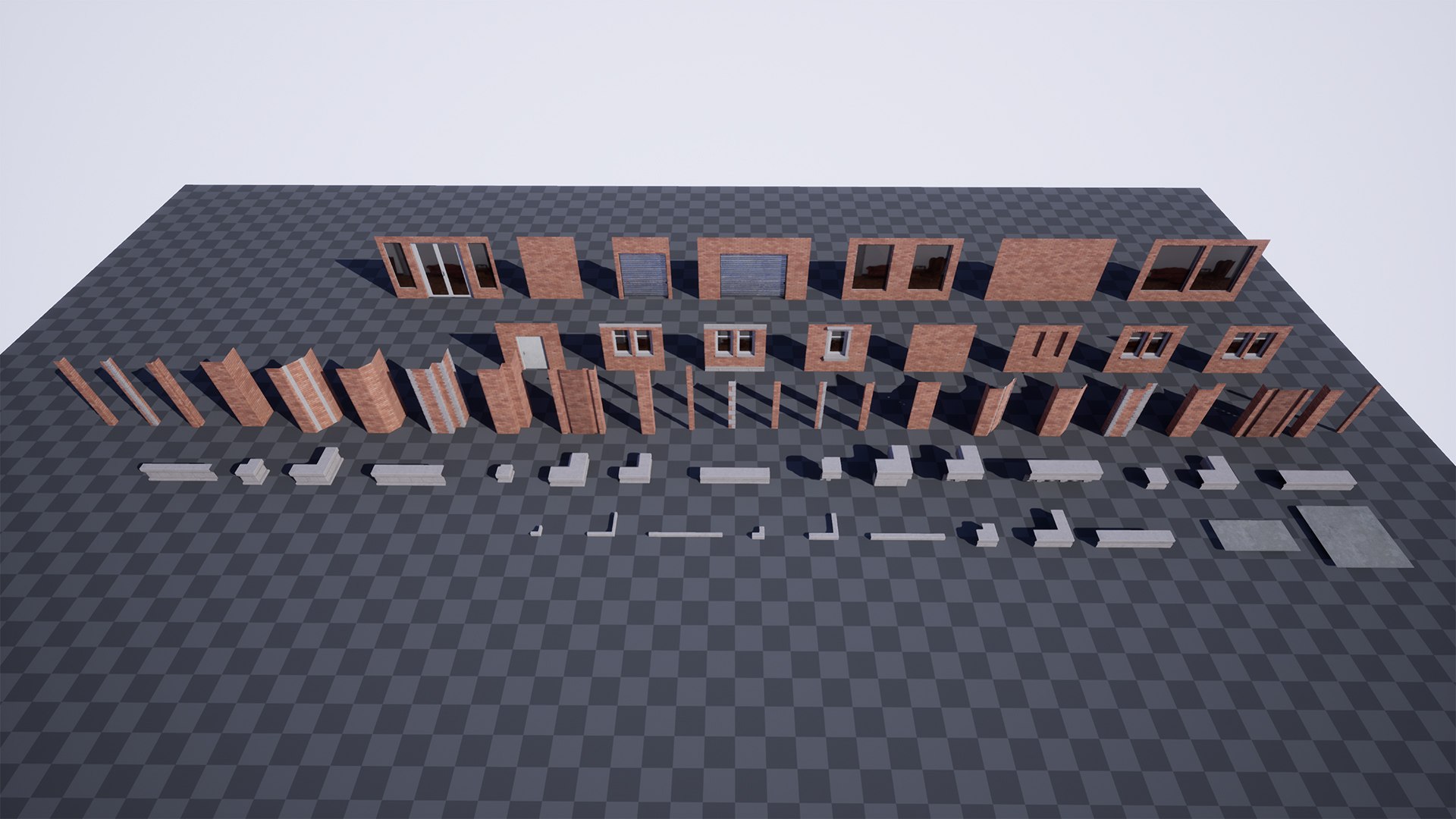 3D City Building Modular Kit - TurboSquid 1383029