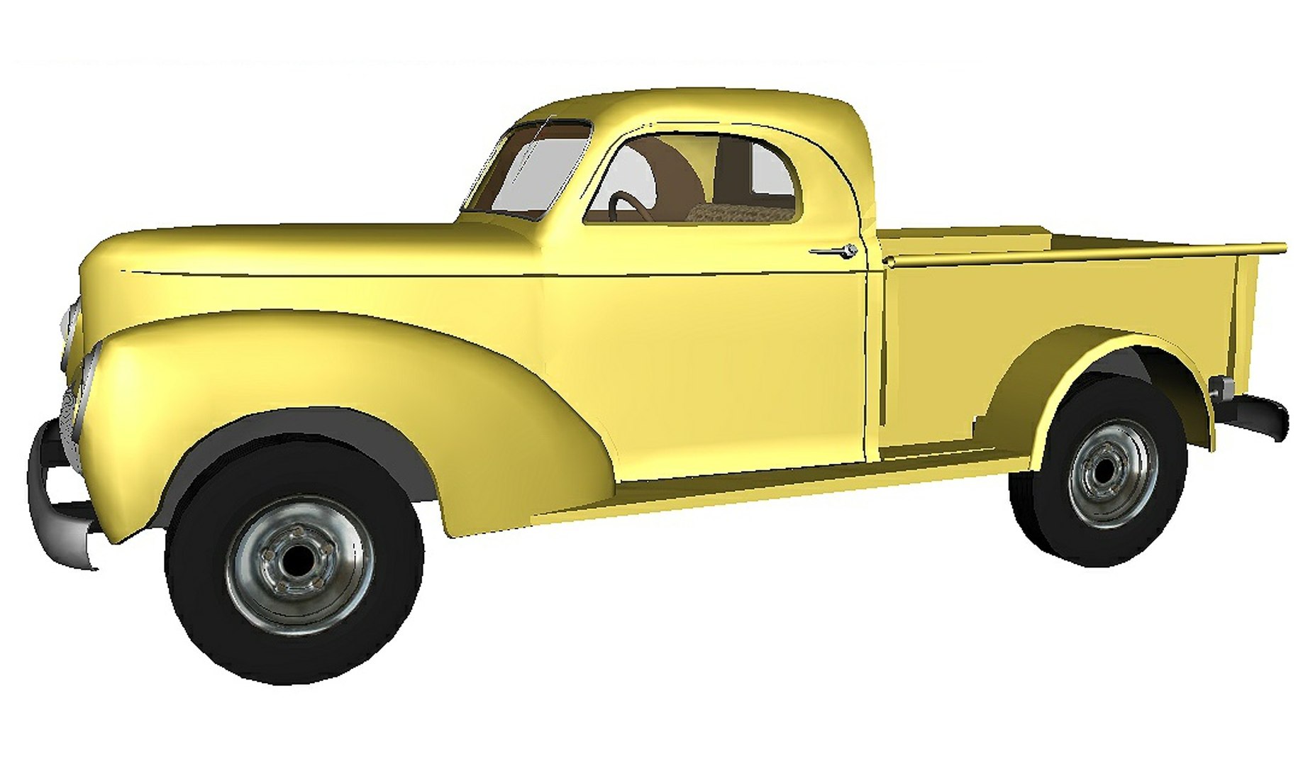 Truck - yellow 3D model - TurboSquid 1260571