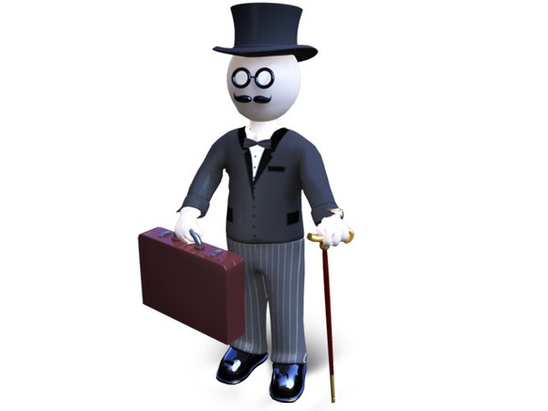 ma cartoon character banker