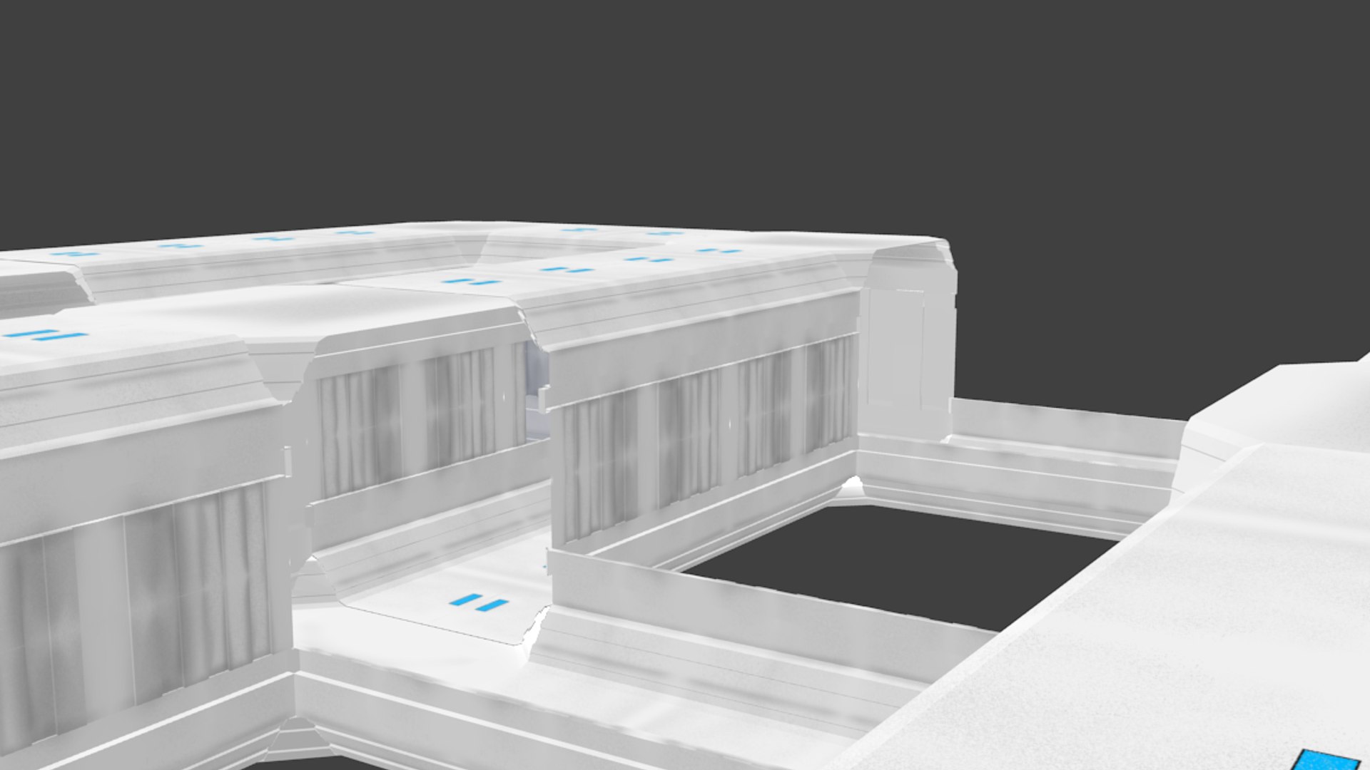 modular corridors 3d 3ds