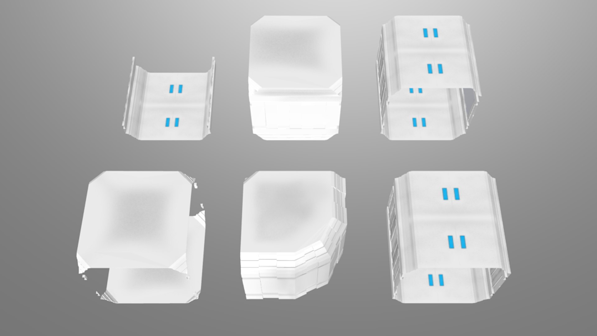 modular corridors 3d 3ds