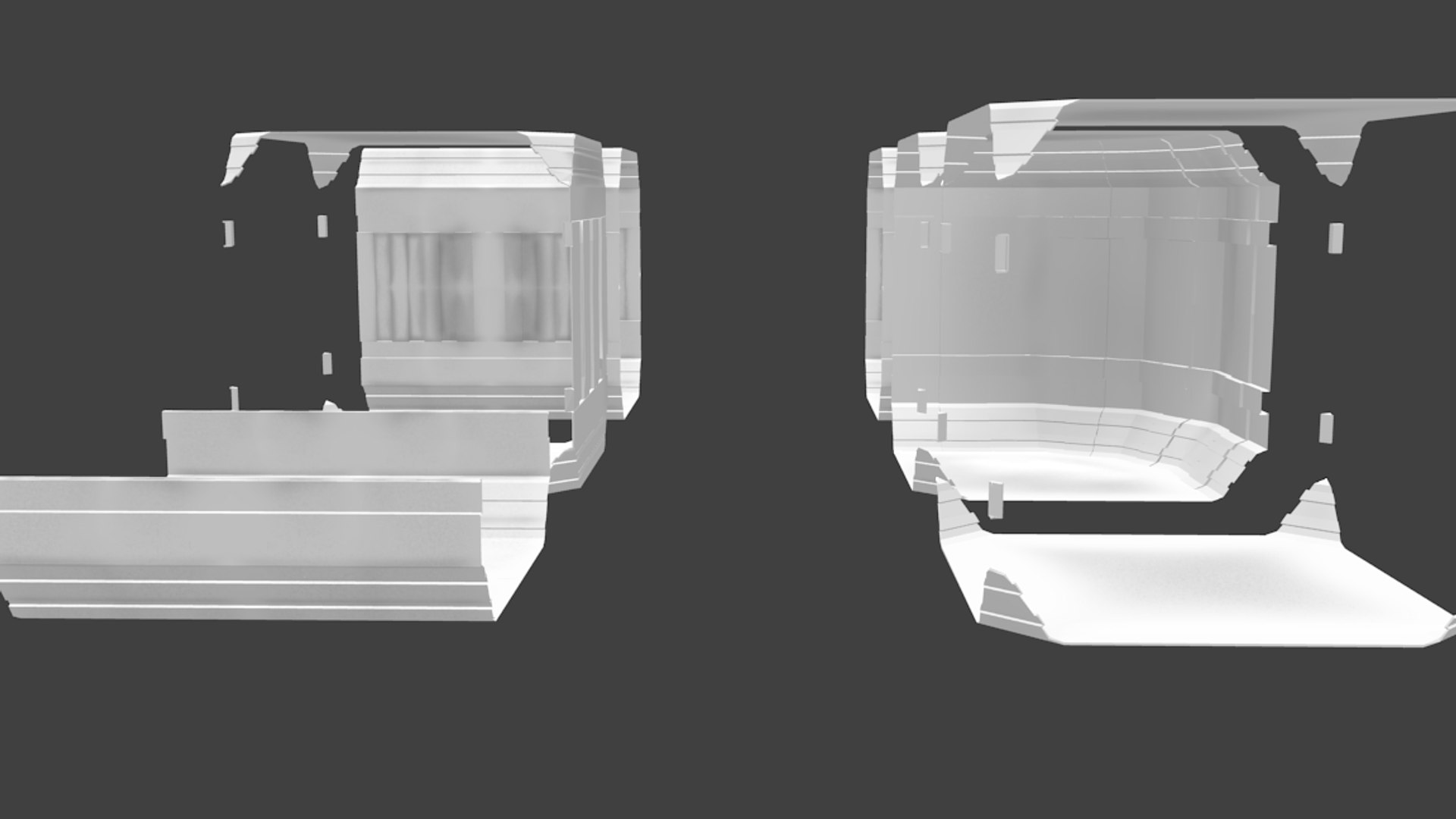 modular corridors 3d 3ds