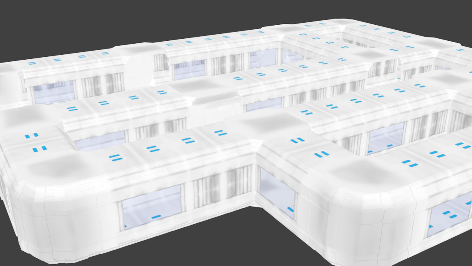 modular corridors 3d 3ds