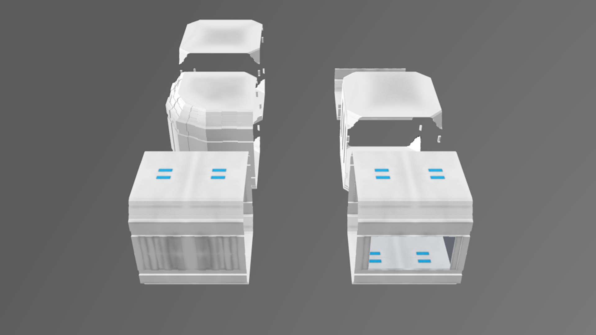 modular corridors 3d 3ds