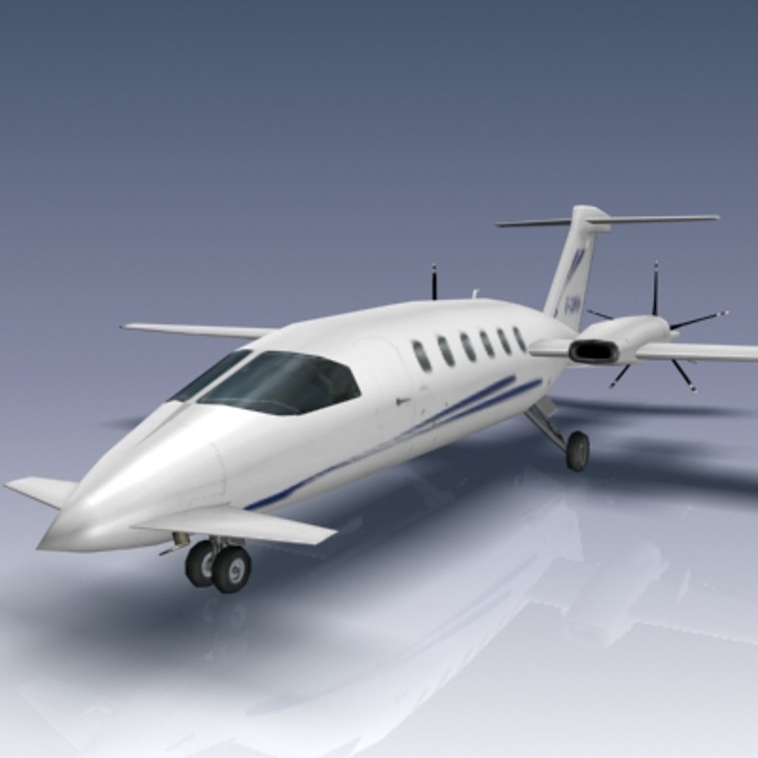Piaggio Avanti P180 Aircraft 3d Model