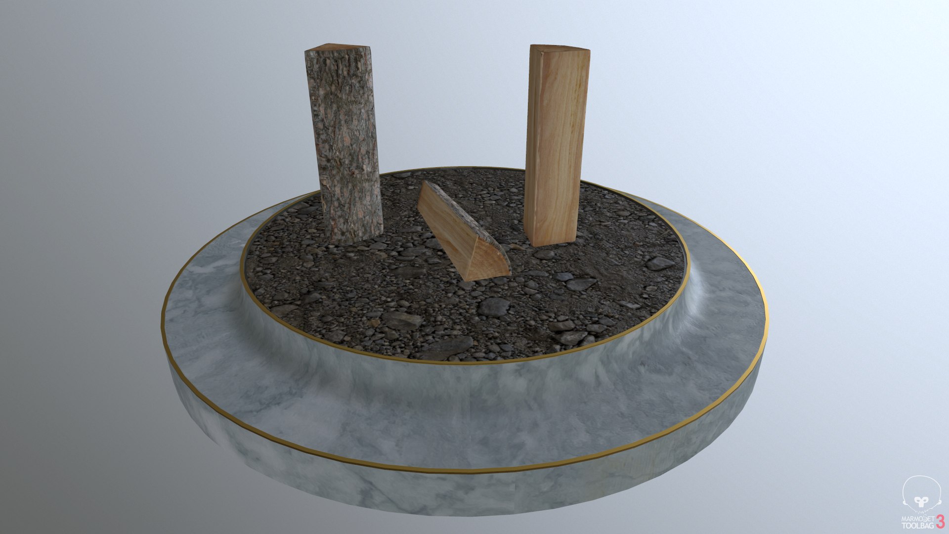 3D logs campfire burning model - TurboSquid 1242618