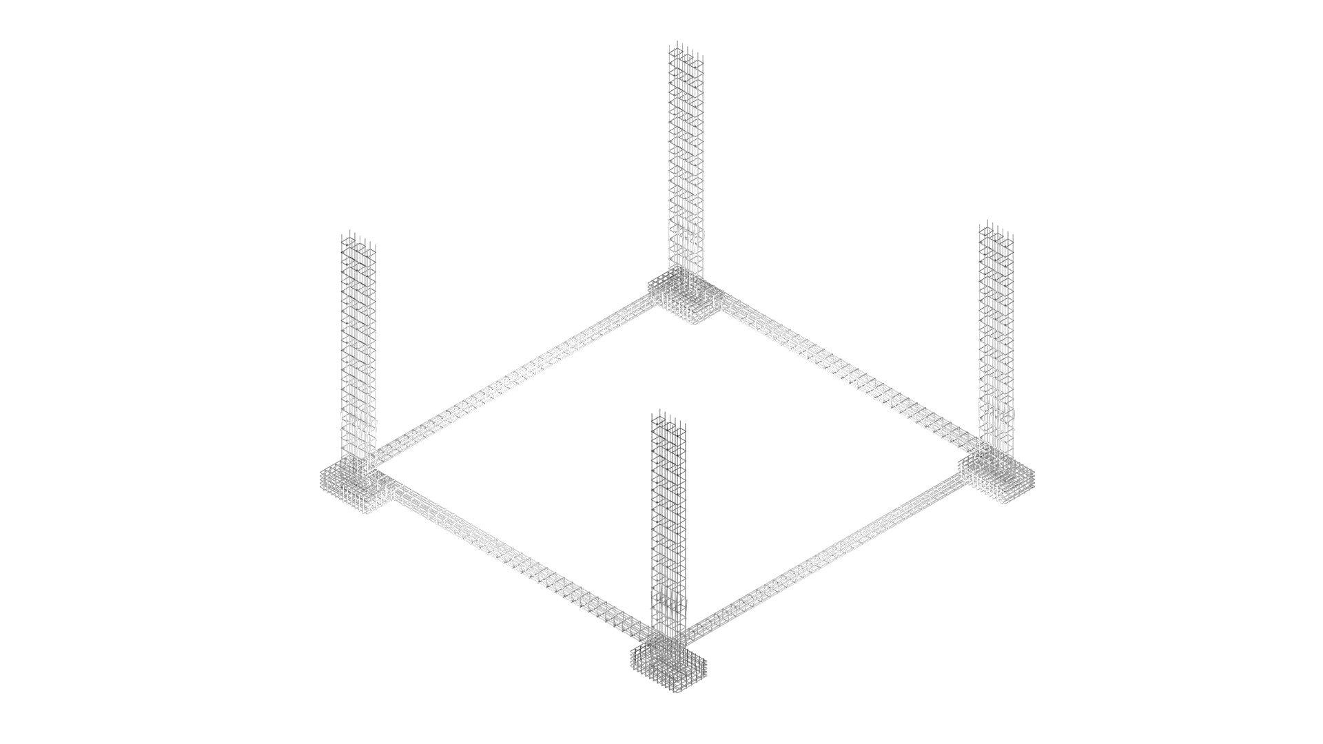 Footing Structure 3D Model - TurboSquid 1190733