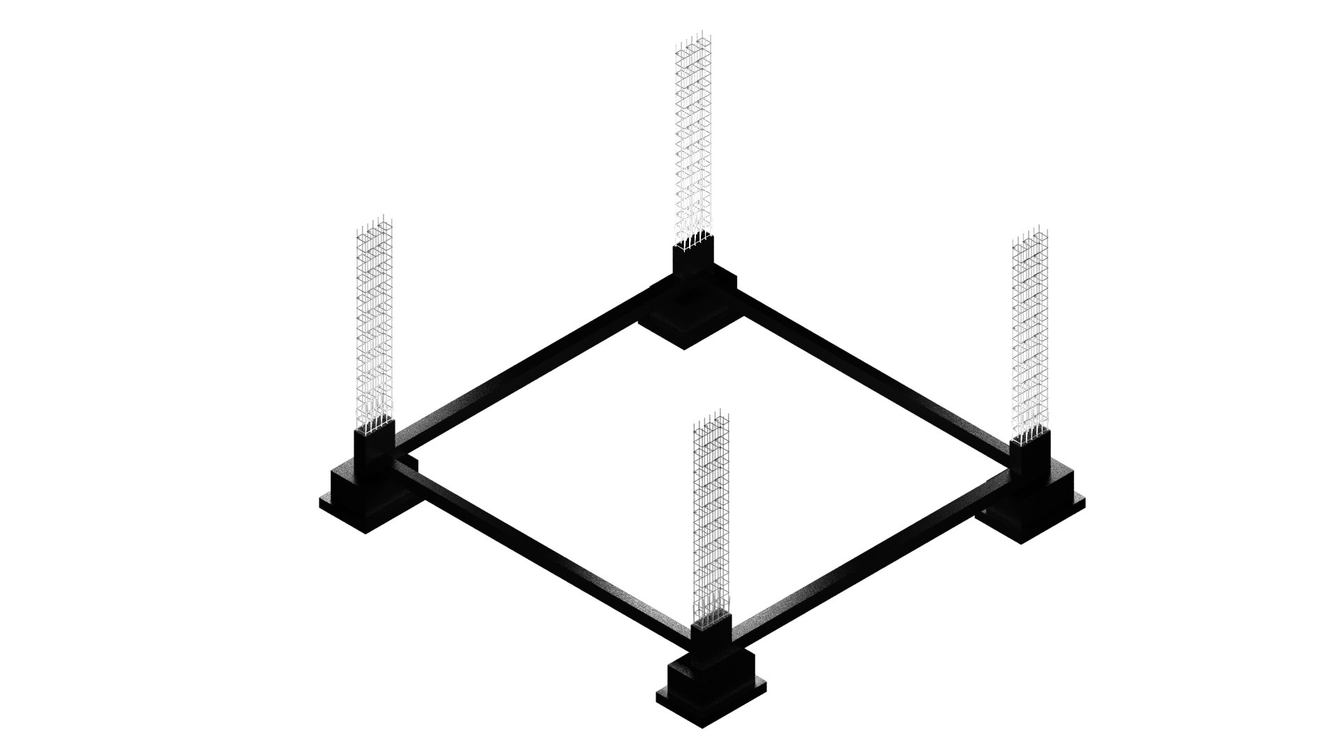 Footing Structure 3D Model - TurboSquid 1190733