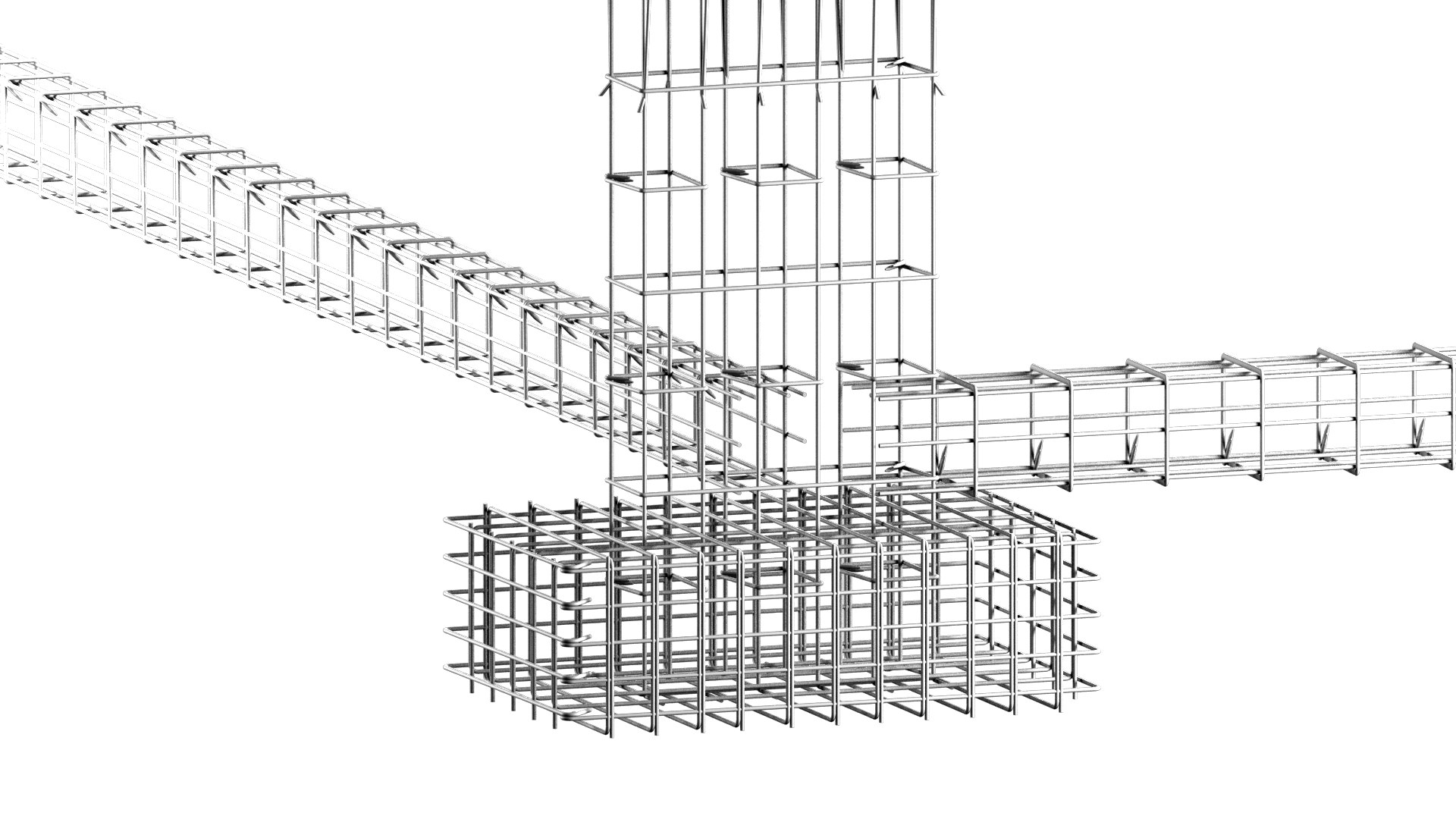 Footing Structure 3D Model - TurboSquid 1190733