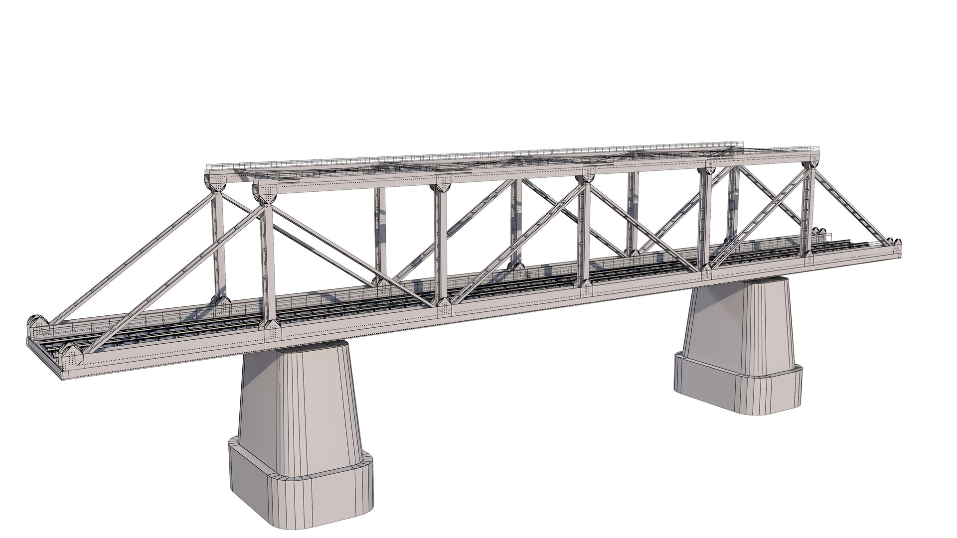 Railway Bridge 3D Model - TurboSquid 1833351