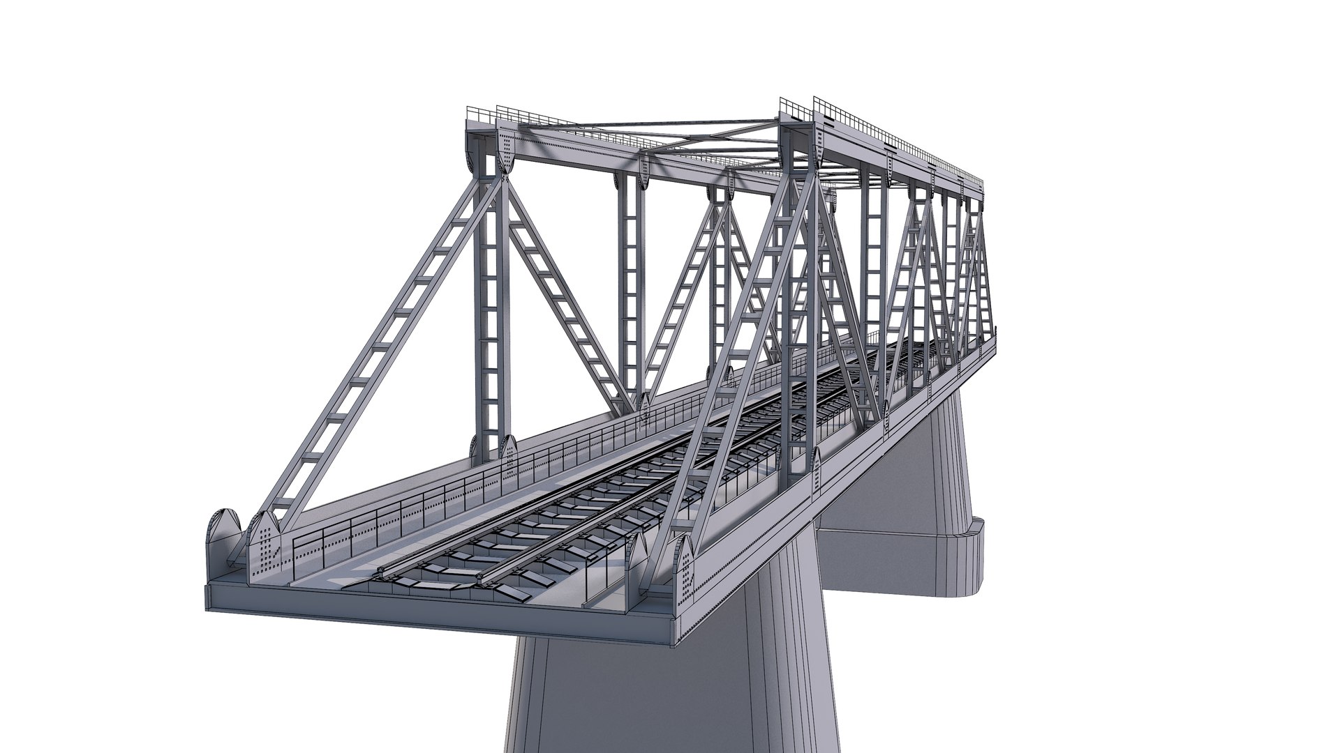 Railway Bridge 3D model - TurboSquid 1833351