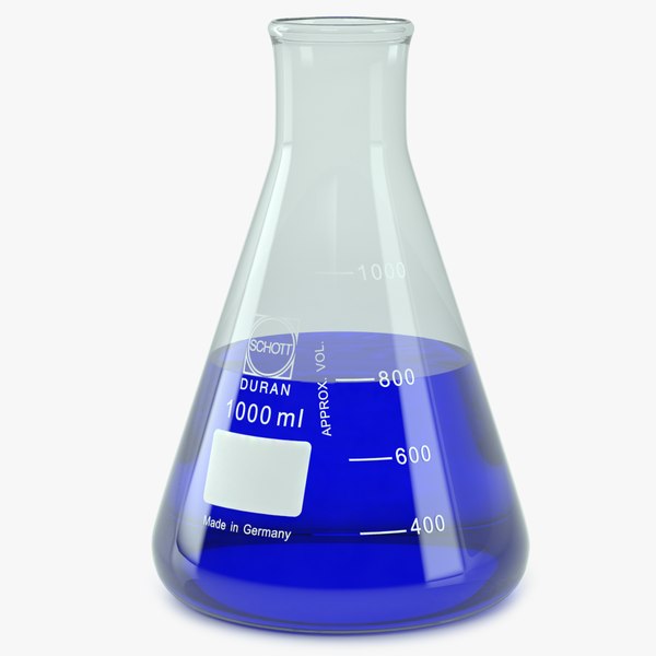 erlenmeyer 500 ml lab 3d max