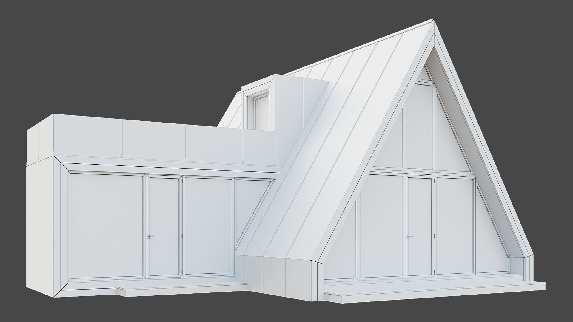 3D A-frame House - TurboSquid 2234728