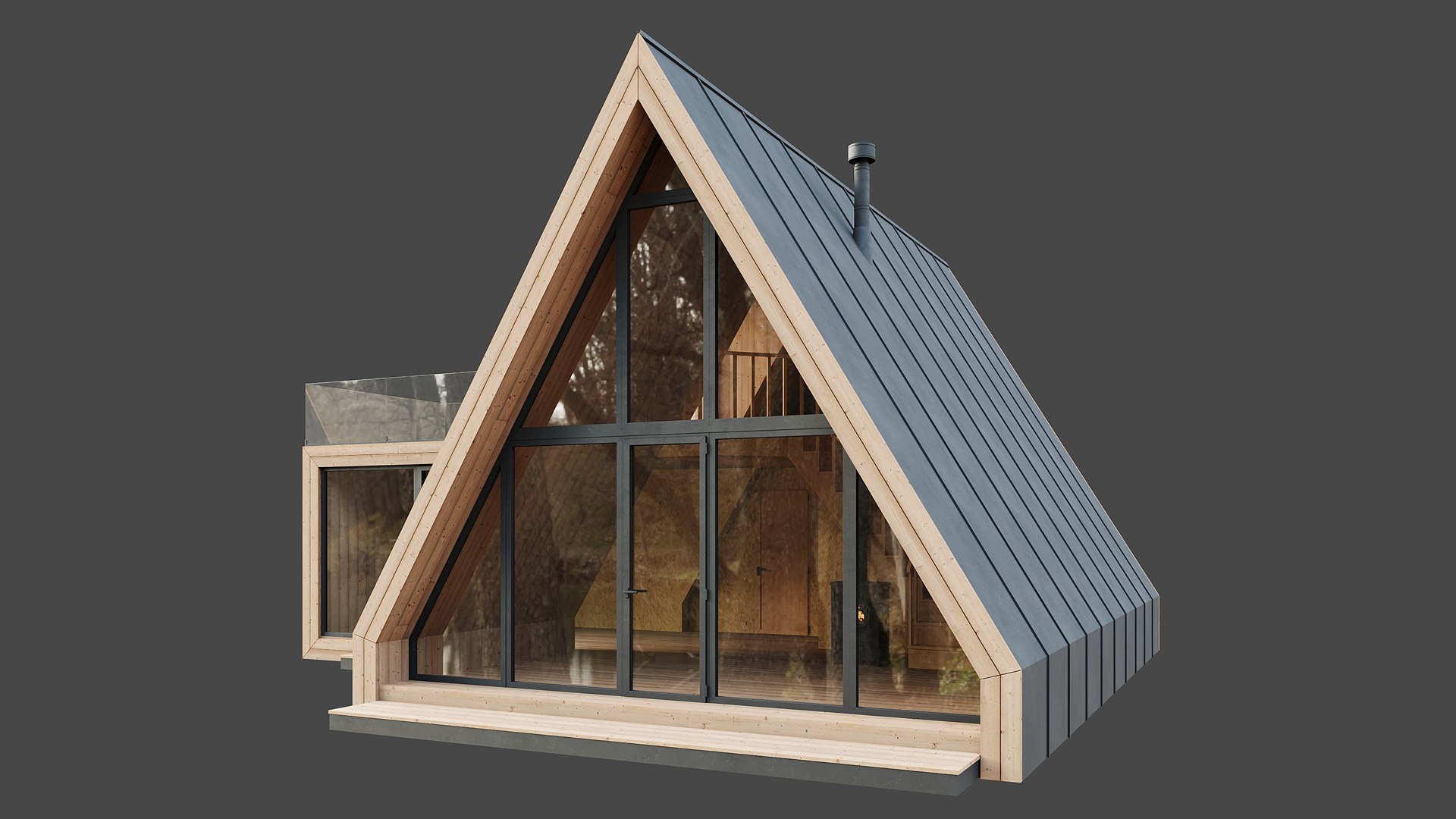 3D A-frame House - TurboSquid 2234728