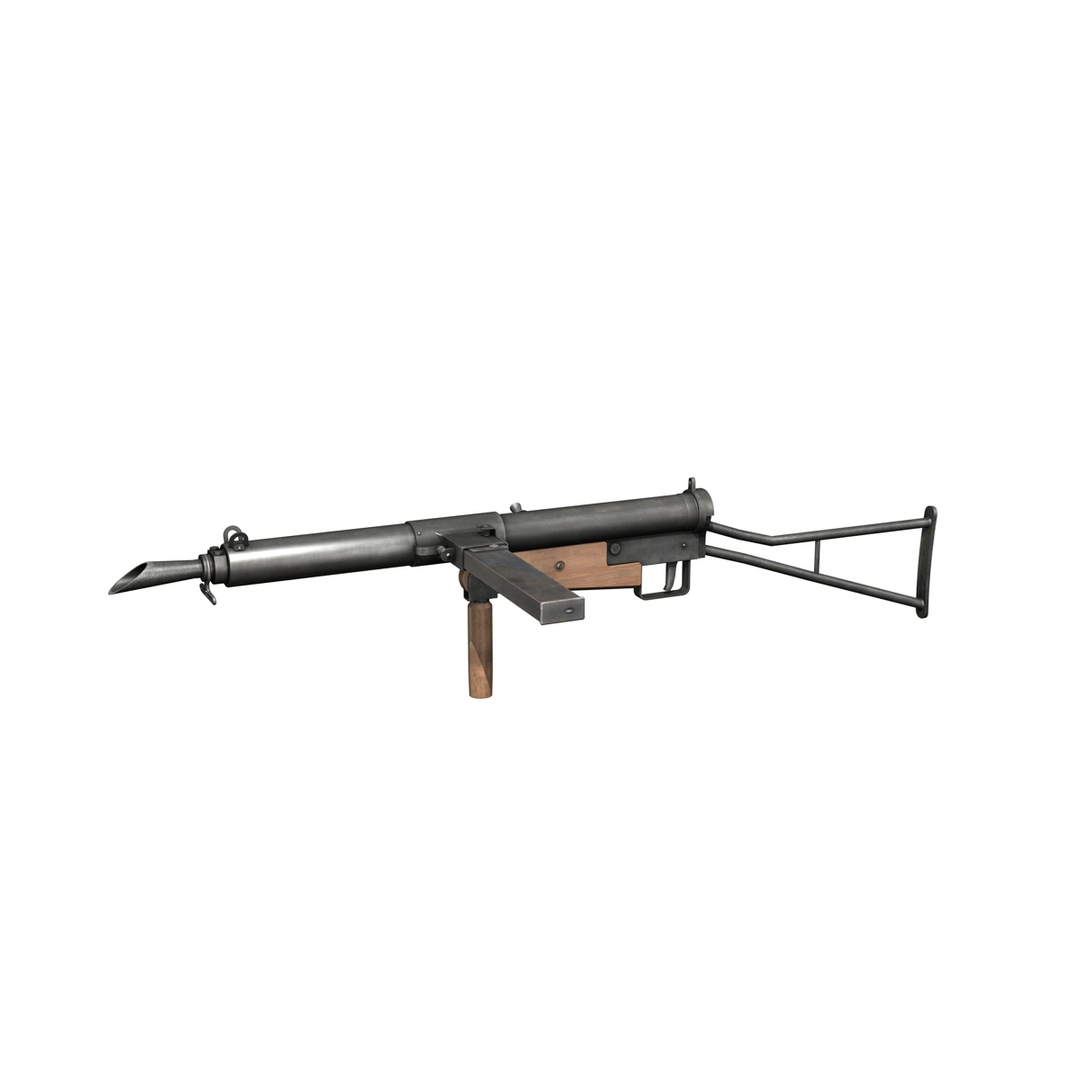sten mk submachine gun 3d model